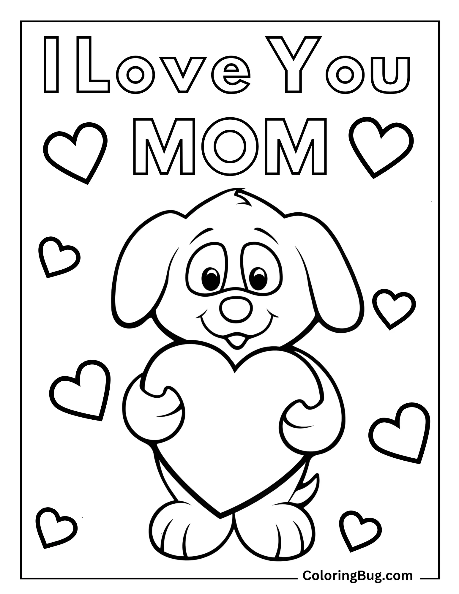 20 Dog Mother's Day Coloring Pages (Free Printable PDFs)