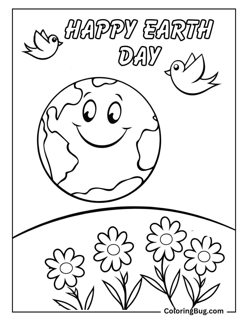 40 Earth Day Coloring Pages (Free Printable PDFs)