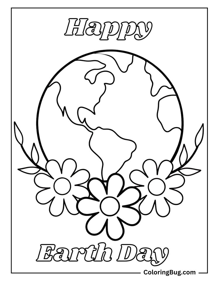 40 Earth Day Coloring Pages (Free Printable PDFs)