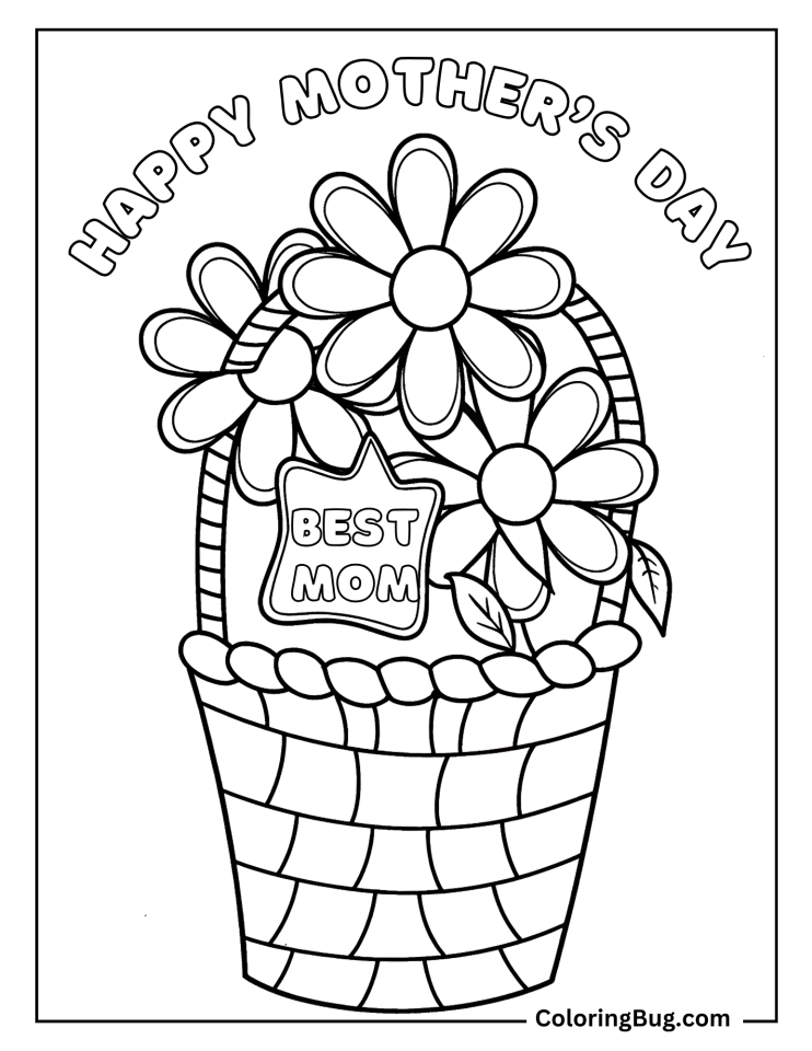 20 Cute Mother's Day Coloring Pages (Free Printable PDFs)