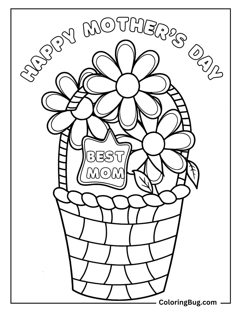 20 Cute Mother's Day Coloring Pages (Free Printable PDFs)