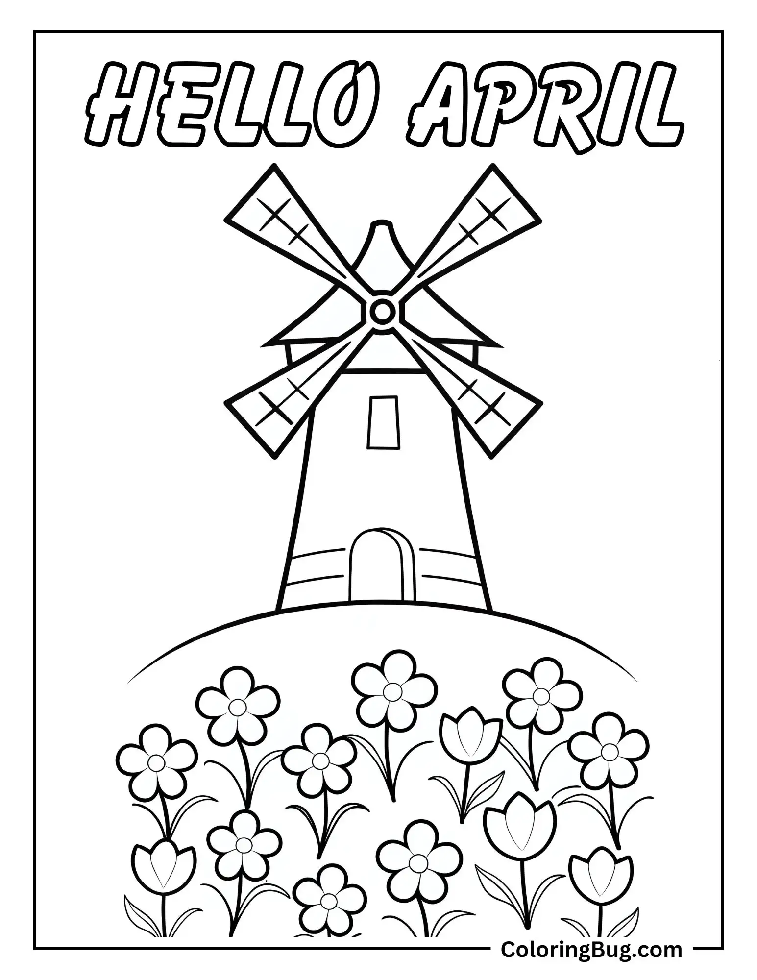 60 April Coloring Pages (Free Printable PDFs)