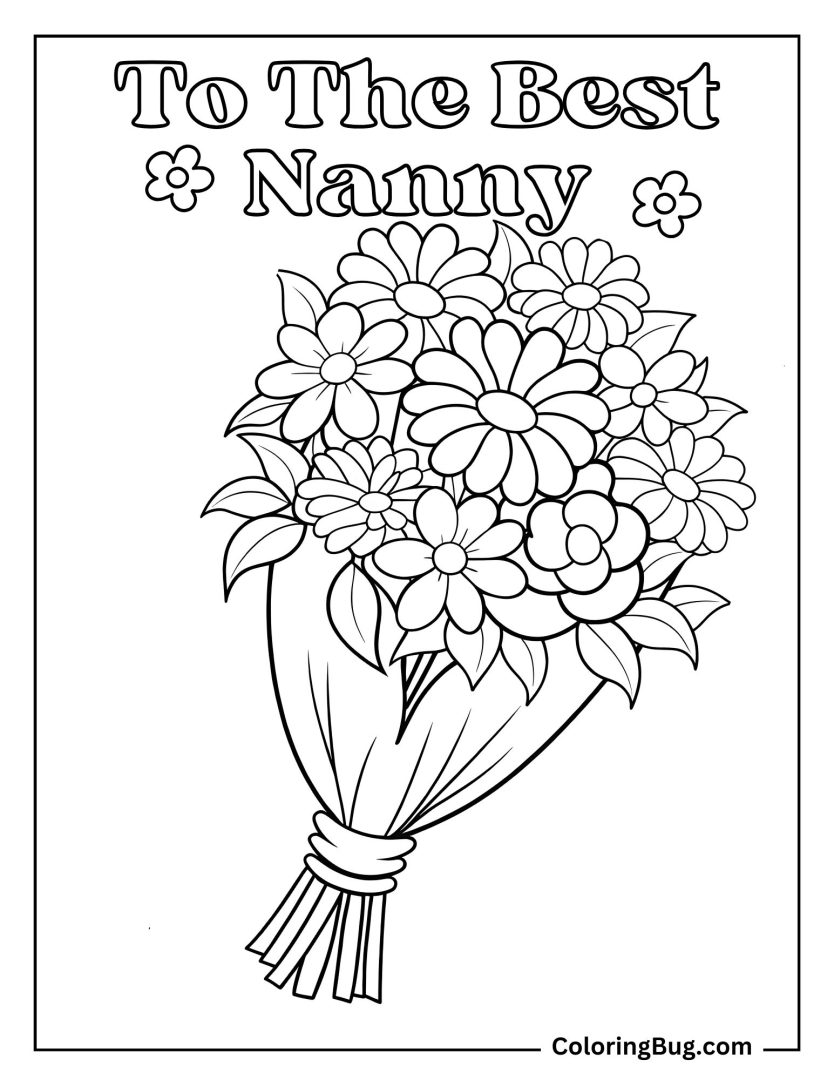 30 Nana, Nan & Nanny Mother's Day Coloring Pages (Free Printable PDFs)