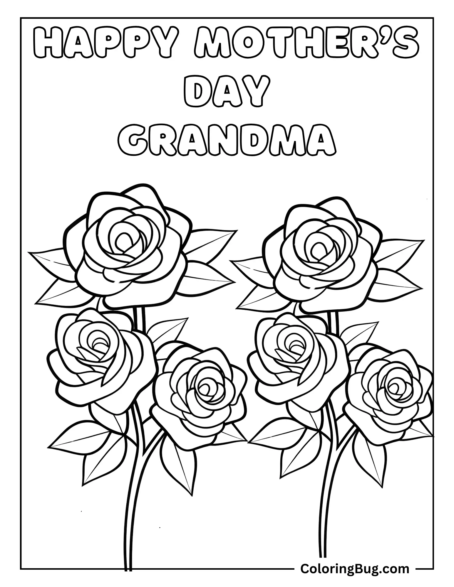 20 Grandma Mother's Day Coloring Pages (Free Printable PDFs)