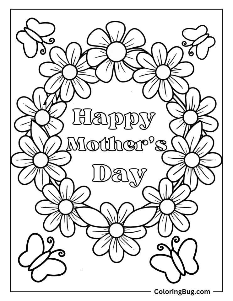 20 Cute Mother's Day Coloring Pages (Free Printable PDFs)