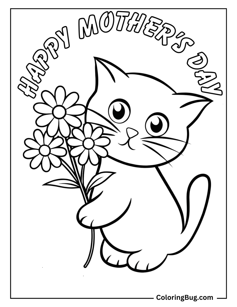 30 Happy Mother's Day Coloring Pages (Free Printable PDFs)