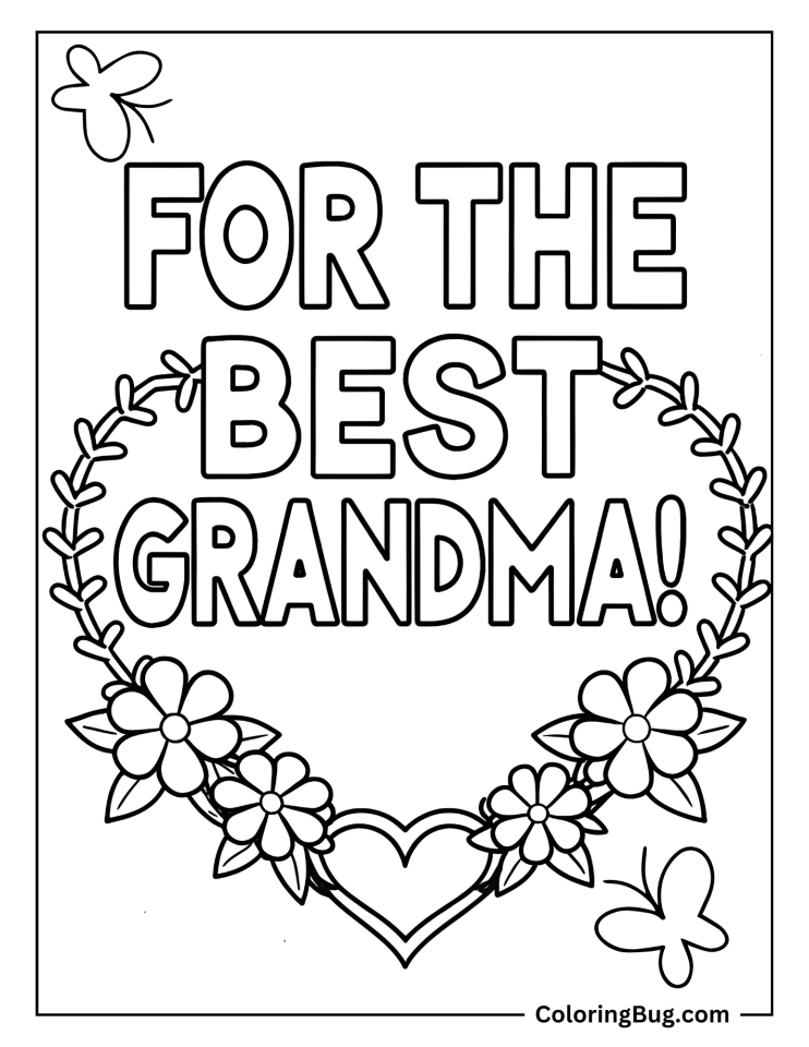 20 Grandma Mother's Day Coloring Pages (Free Printable PDFs)