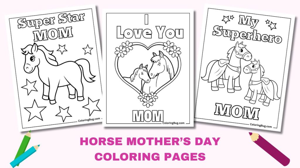 20 Horse Mother's Day Coloring Pages (Free Printable PDFs)