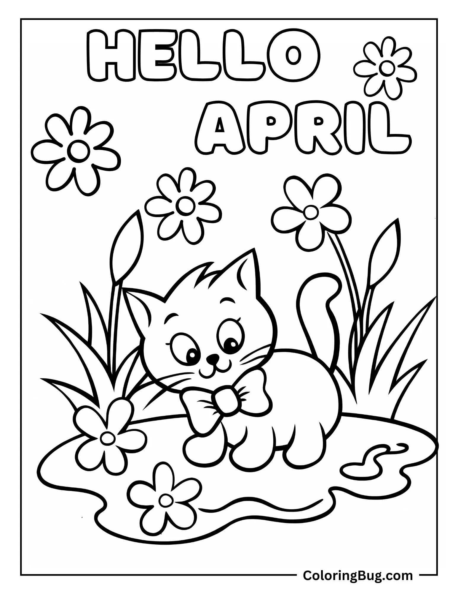 60 April Coloring Pages (Free Printable PDFs)