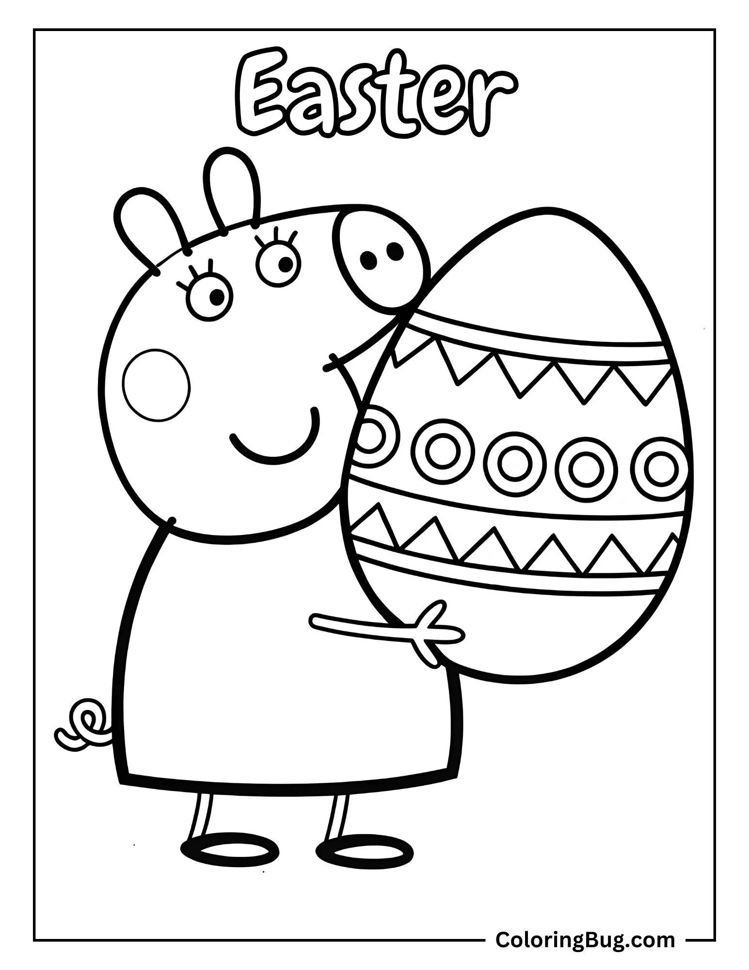 30 Peppa Pig Easter Coloring Pages (Free Printable PDFs)