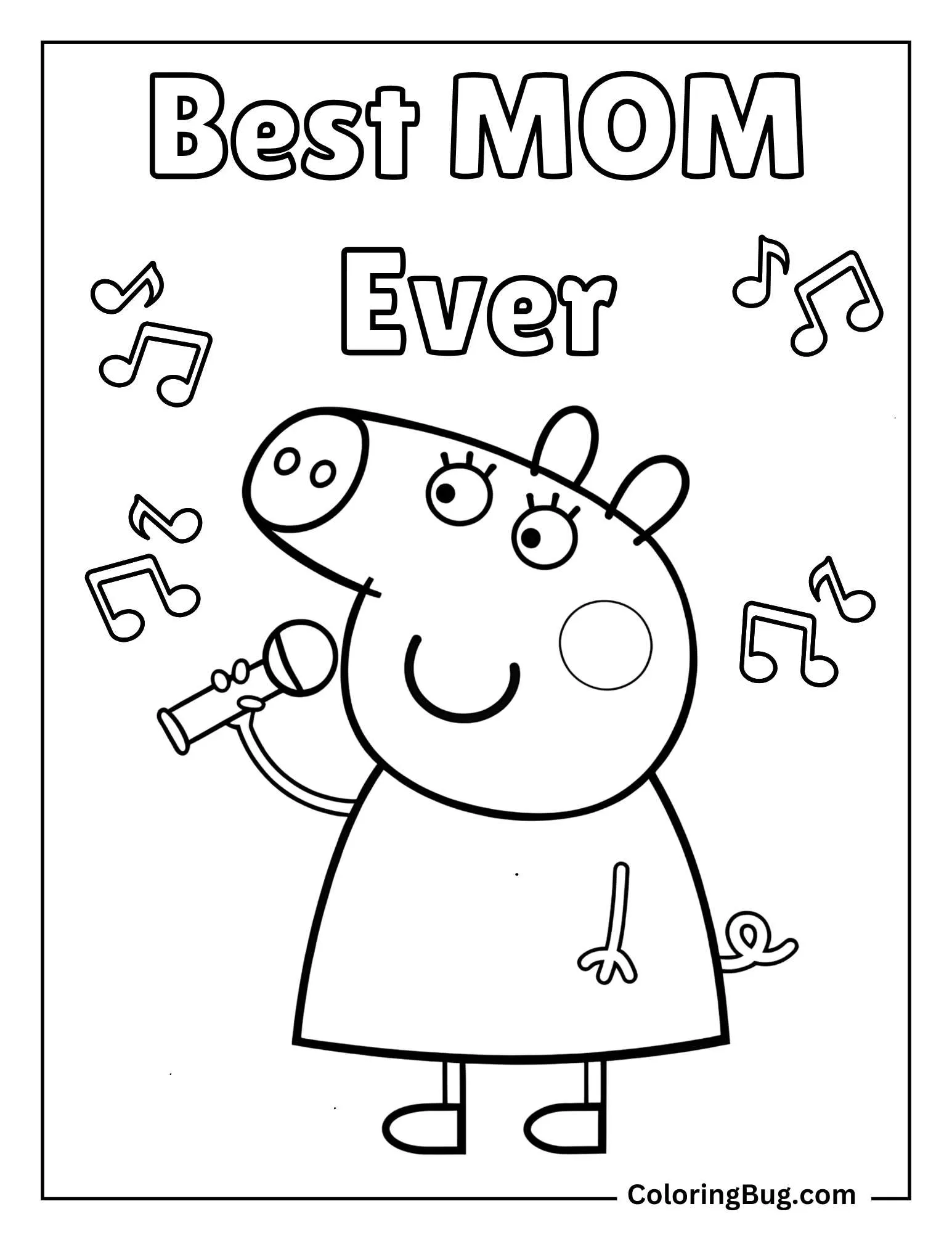 20 Peppa Pig Mother's Day Coloring Pages (Free Printable PDFs)