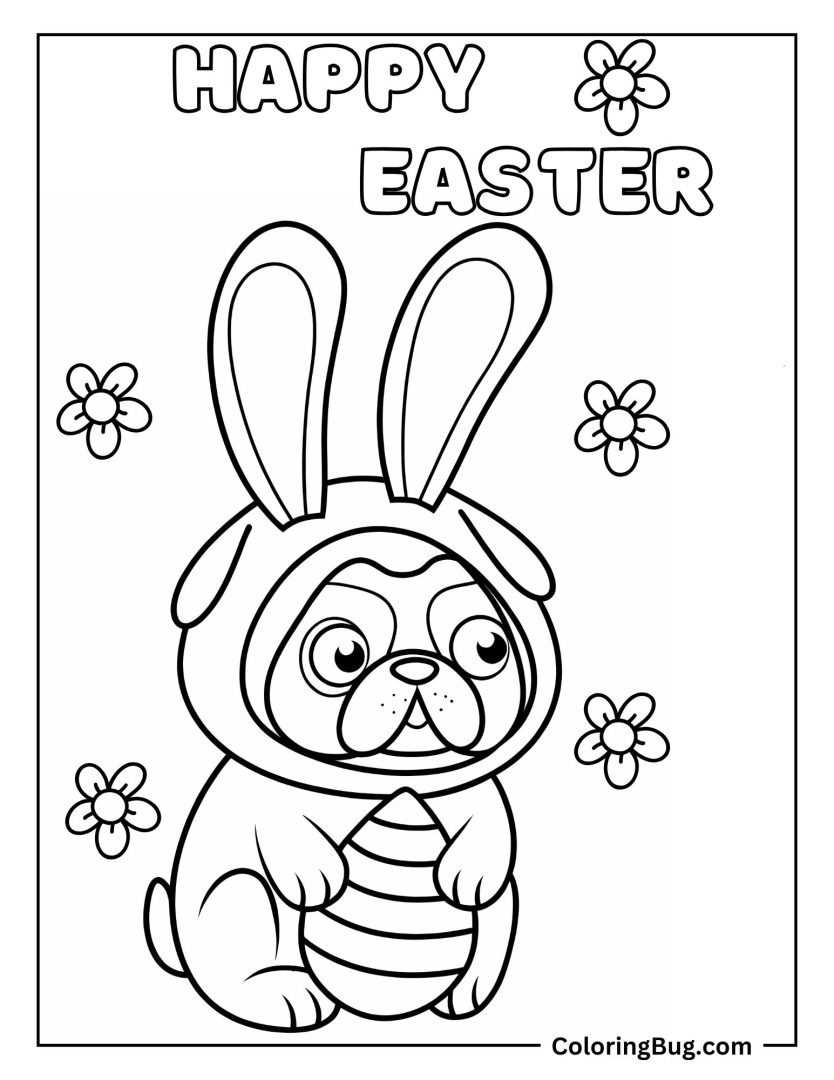 30 Dog Easter Coloring Pages (Free Printable PDFs)