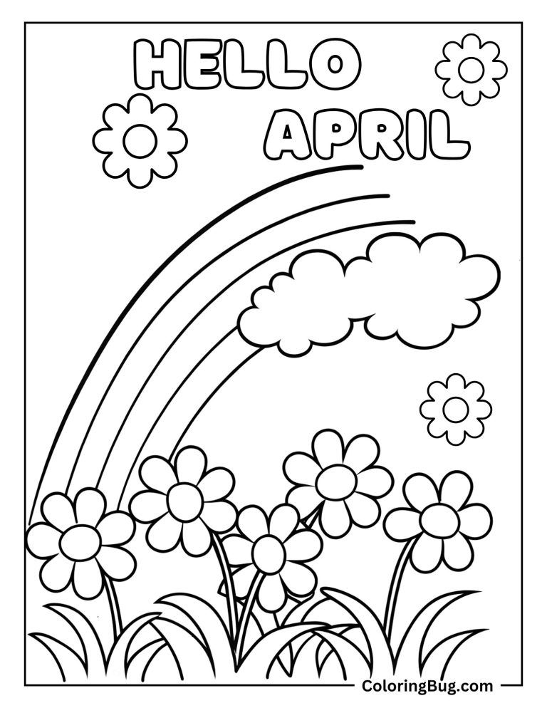 60 April Coloring Pages (Free Printable PDFs)
