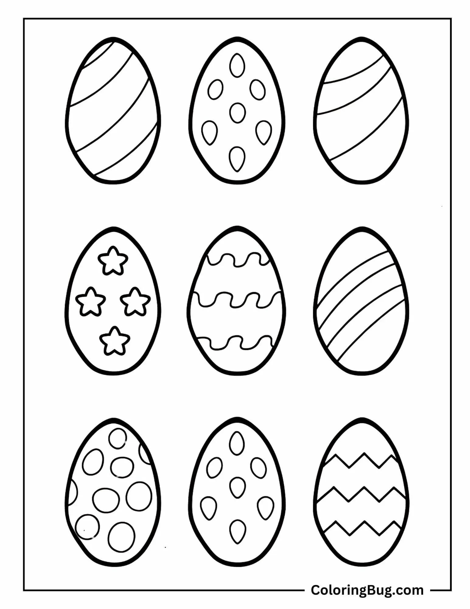 30 Easter Eggs Coloring Pages (Free Printable PDFs)