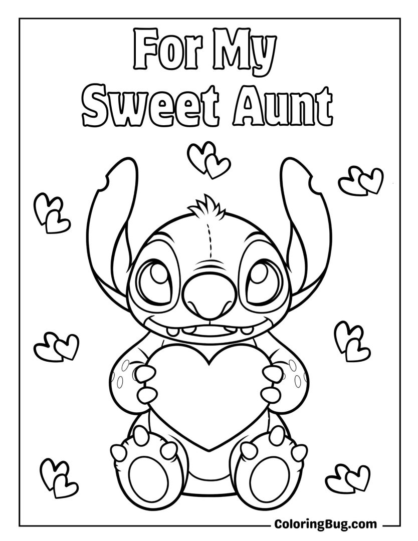 20 Aunt Mother's Day Coloring Pages (Free Printable PDFs)