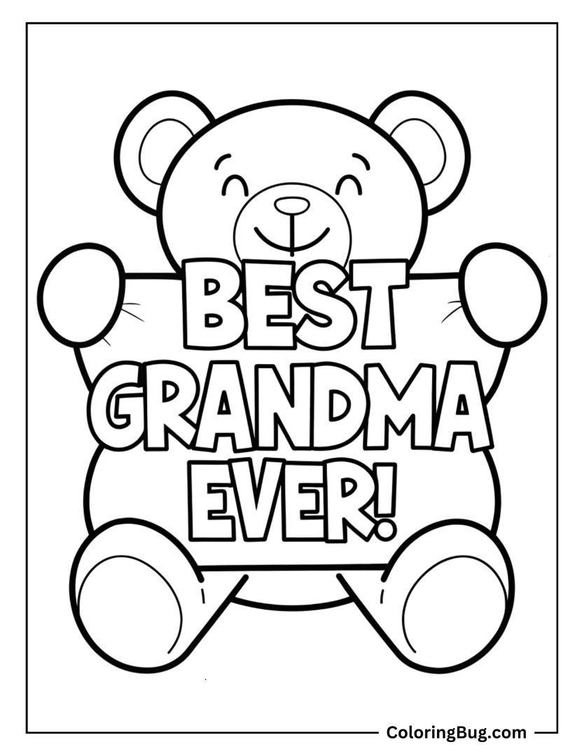 20 Grandma Mother's Day Coloring Pages (Free Printable PDFs)