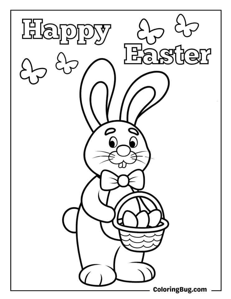 30 Easter Bunny Coloring Pages (Free Printable PDFs)
