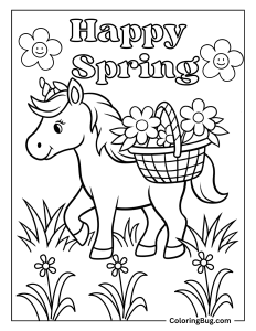 20 Spring Unicorn Coloring pages (Free Printable PDFs)