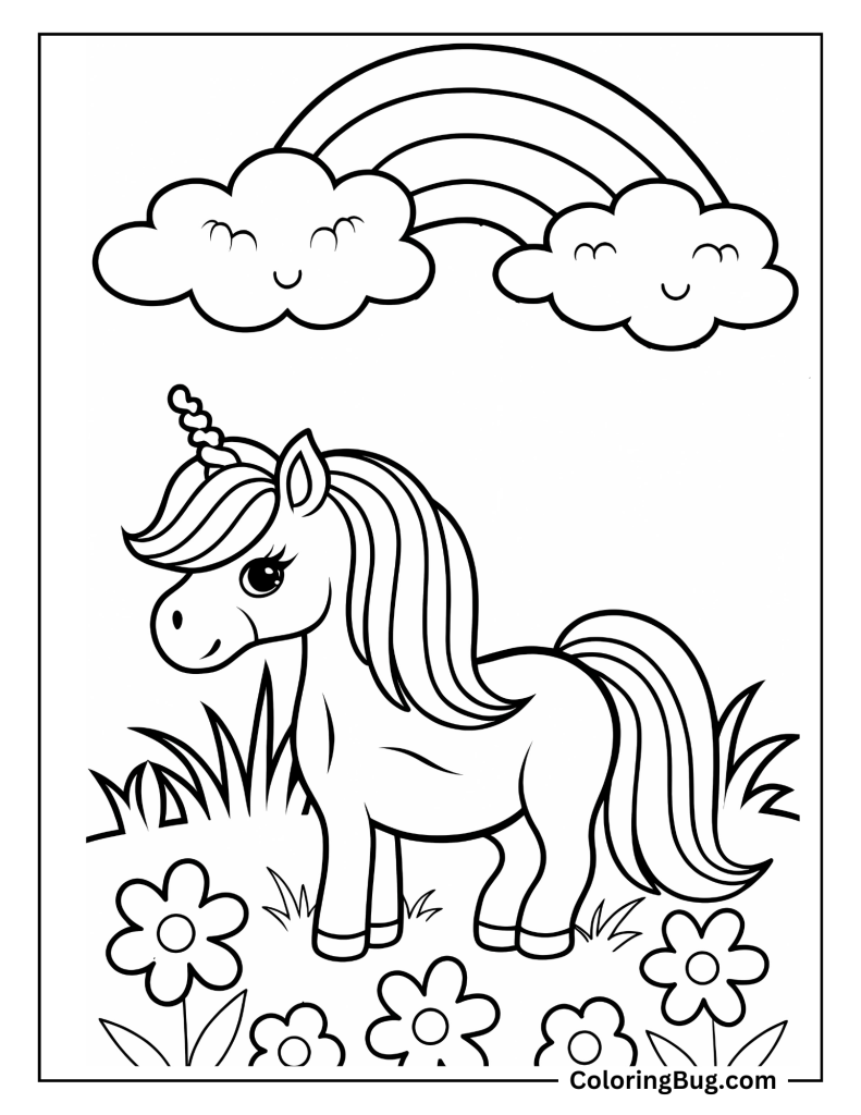 20 Spring Unicorn Coloring pages (Free Printable PDFs)