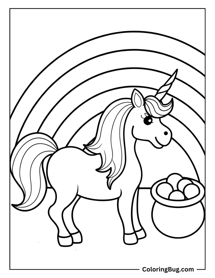 20 Unicorn St. Patrick's Day Coloring Pages (Free Printable PDFs)