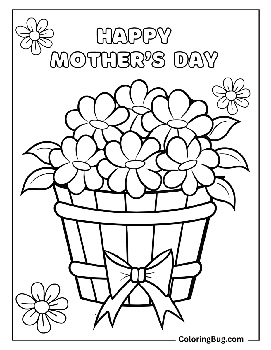 20 Beautiful Flower Mother's Day Coloring Pages (Free Printable PDFs)