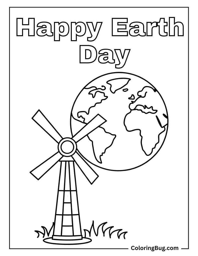 40 Earth Day Coloring Pages (Free Printable PDFs)