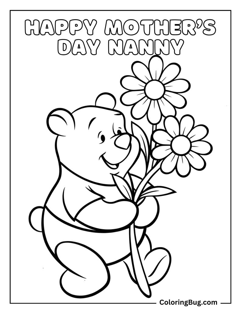 30 Nana, Nan & Nanny Mother's Day Coloring Pages (Free Printable PDFs)