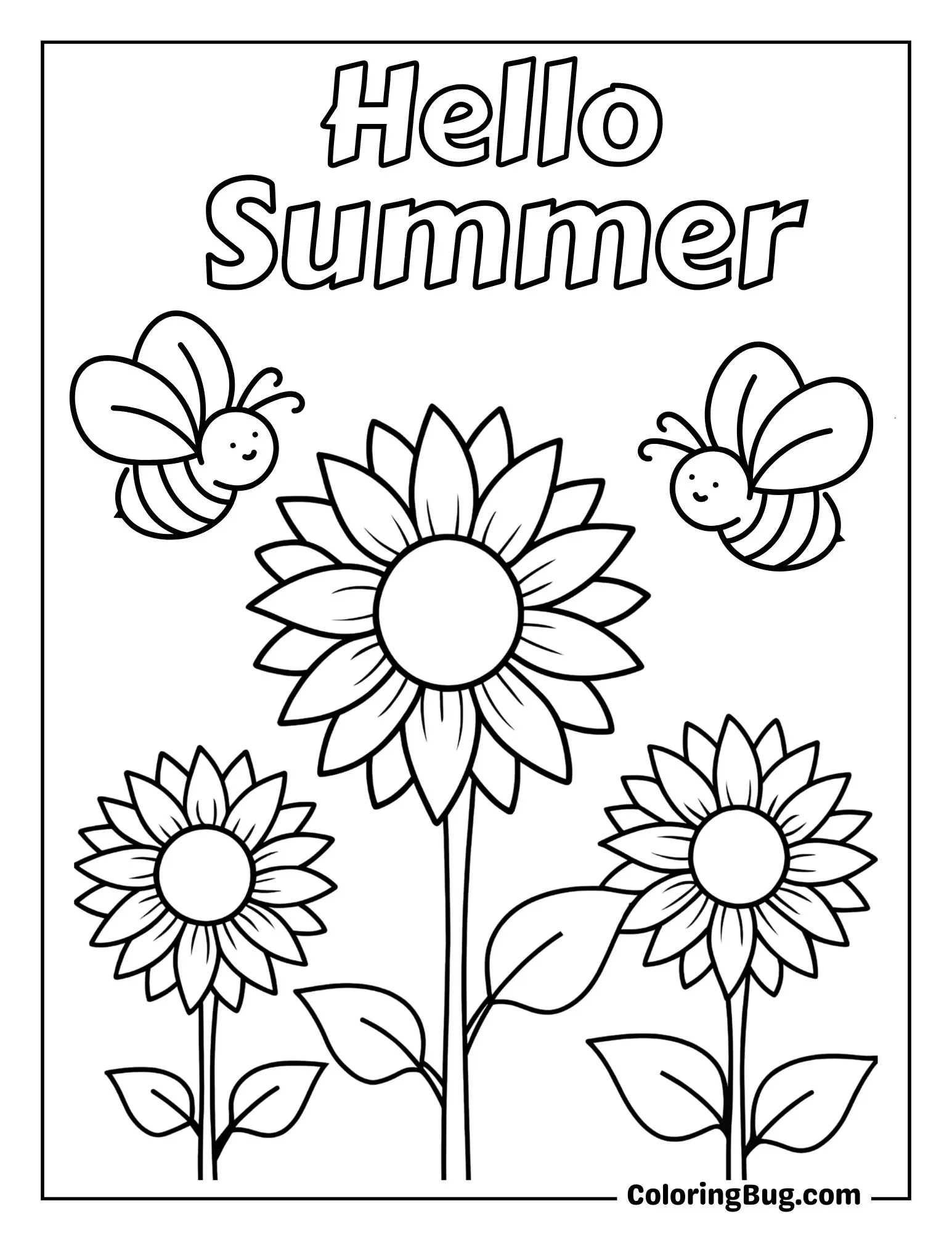 20 Hello Summer Coloring Pages (Free Printable PDFs)