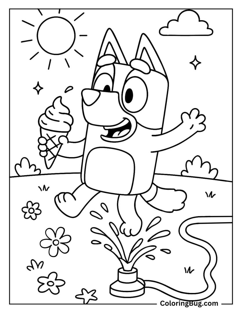 34 Bluey Summer Coloring Pages (Free Printable PDFs)