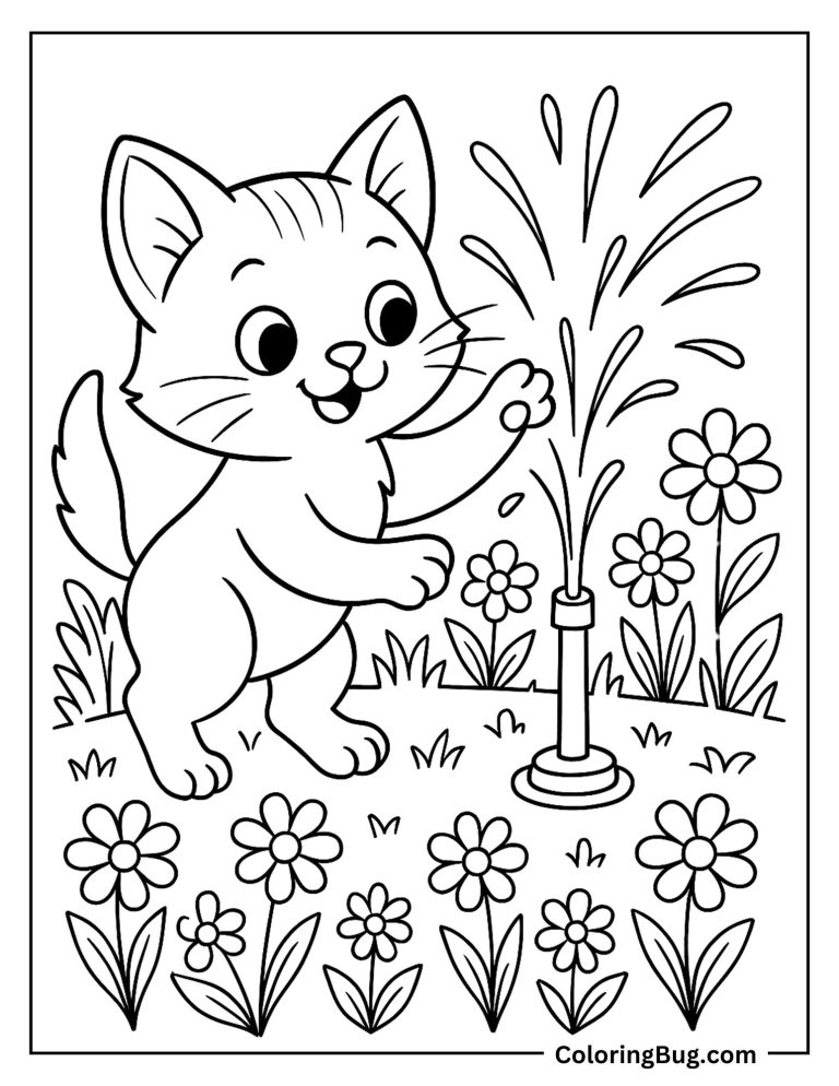 30 Cat Summer Coloring Pages (Free Printable PDFs)