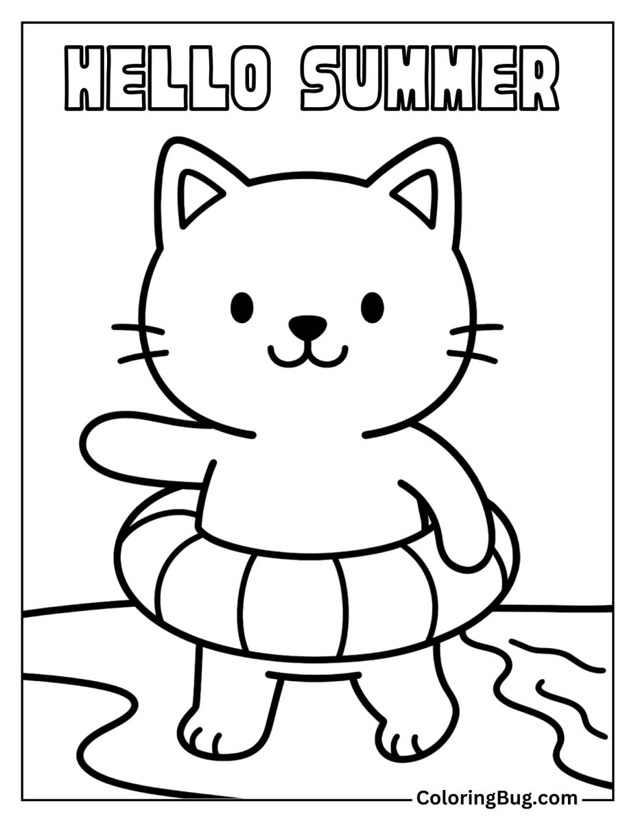20 Hello Summer Coloring Pages (Free Printable PDFs)