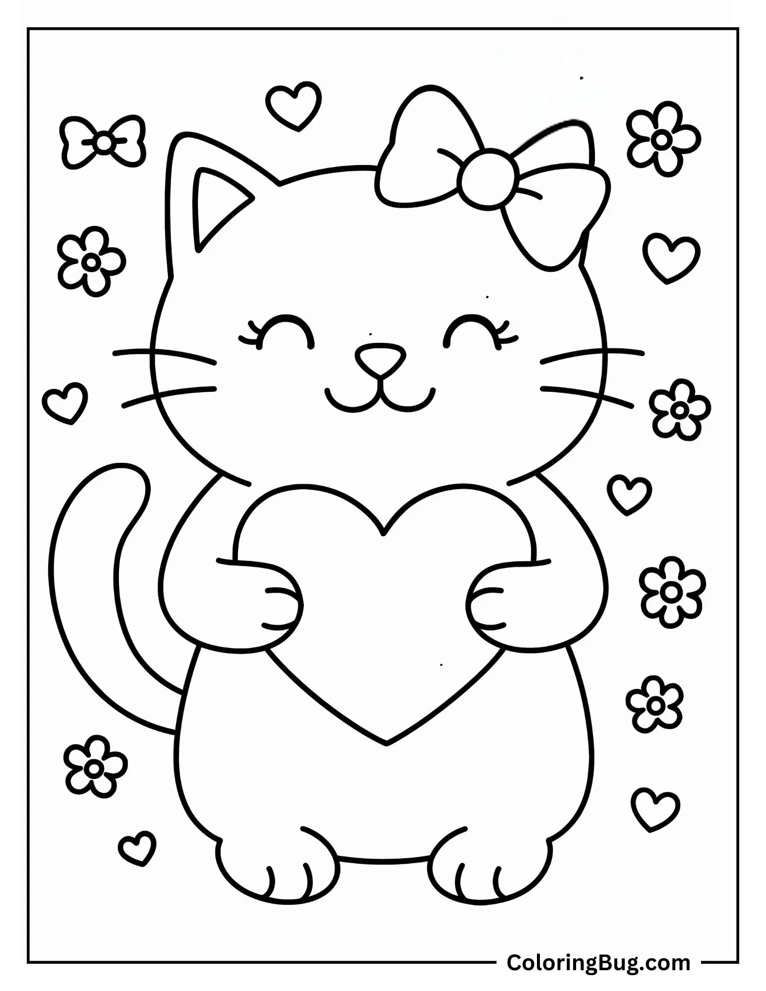 60 Cat Coloring Pages (Free Printable PDFs)