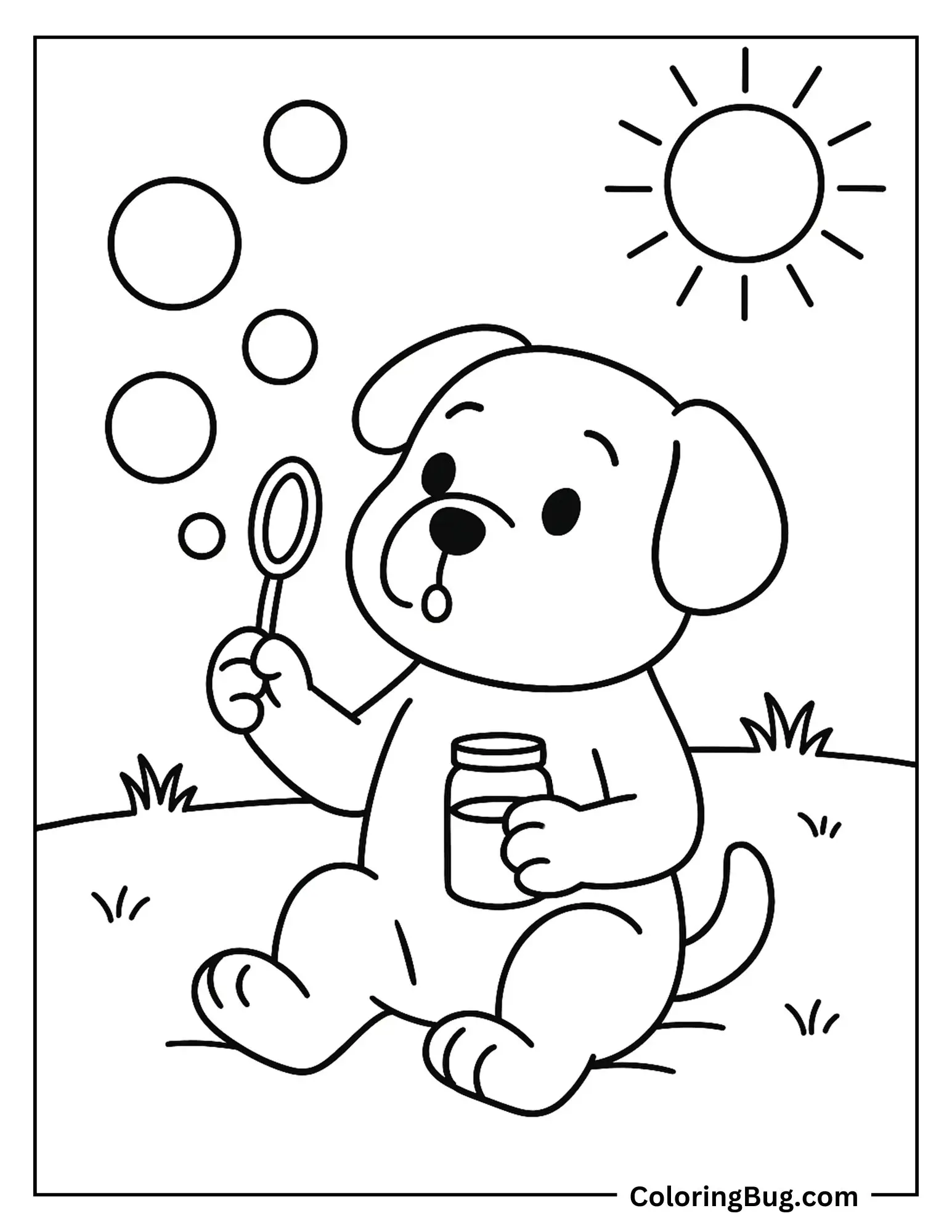 30 Dog Summer Coloring Pages (Free Printable PDFs)