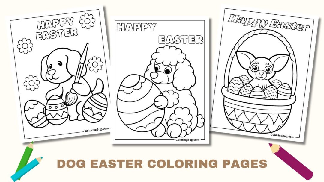 30 Dog Easter Coloring Pages (Free Printable PDFs)