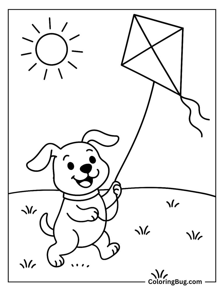 30 Dog Summer Coloring Pages (Free Printable PDFs)