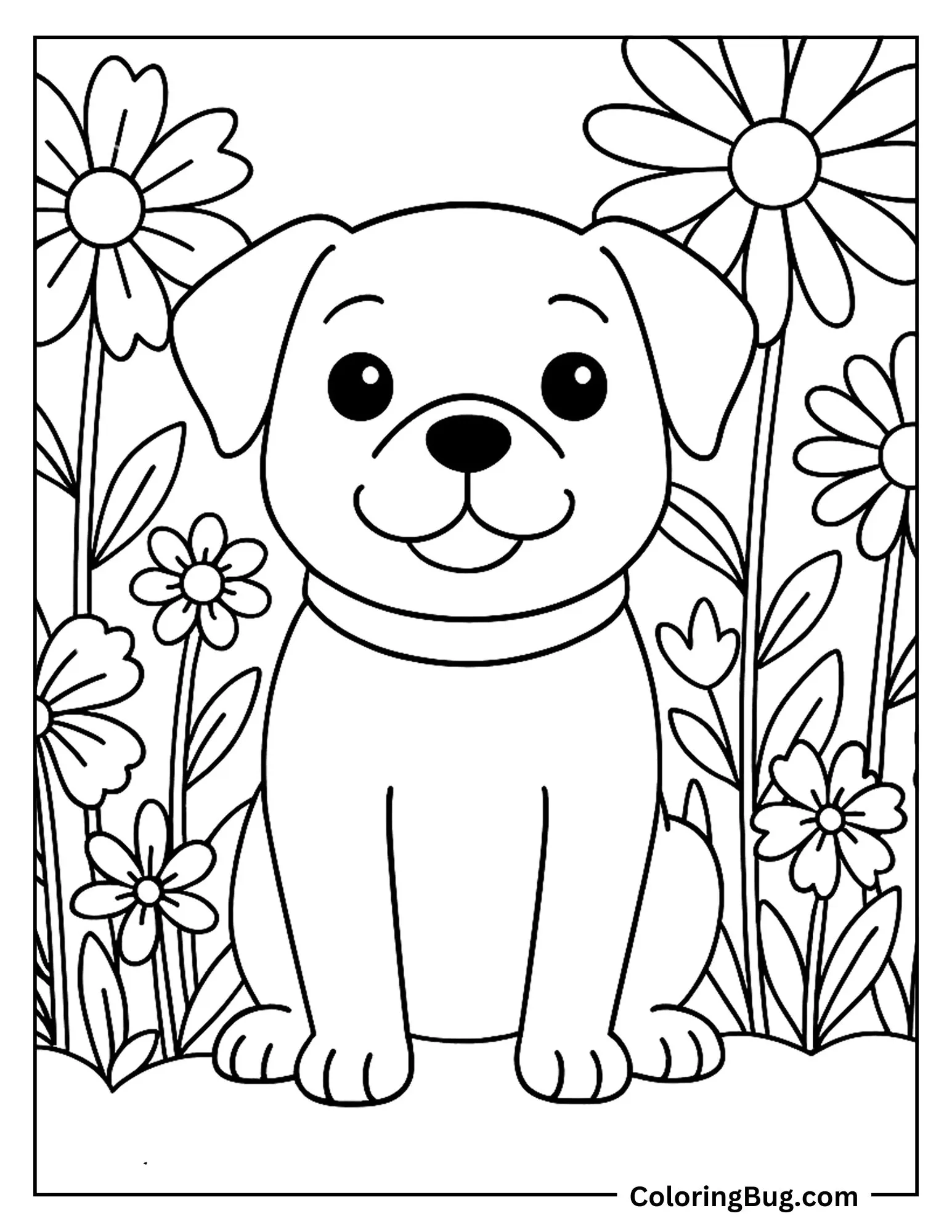 30 Dog Summer Coloring Pages (Free Printable PDFs)