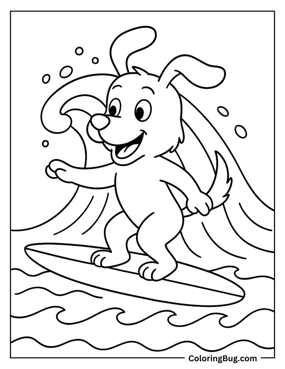 30 Dog Summer Coloring Pages (Free Printable PDFs)