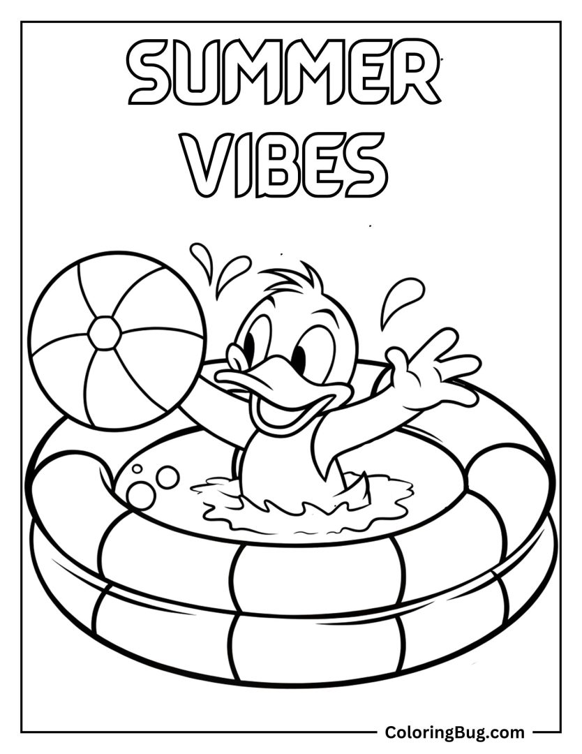 20 Disney Summer Coloring Pages (Free Printable PDFs)