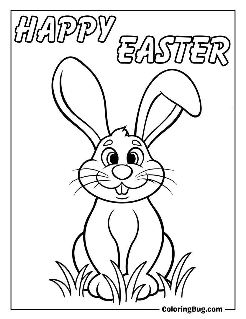 20 Cute and Easy Easter Coloring Pages (Free Printable PDFs)