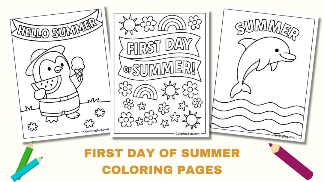 30 First Day of Summer Coloring Pages (Free Printable PDFs)