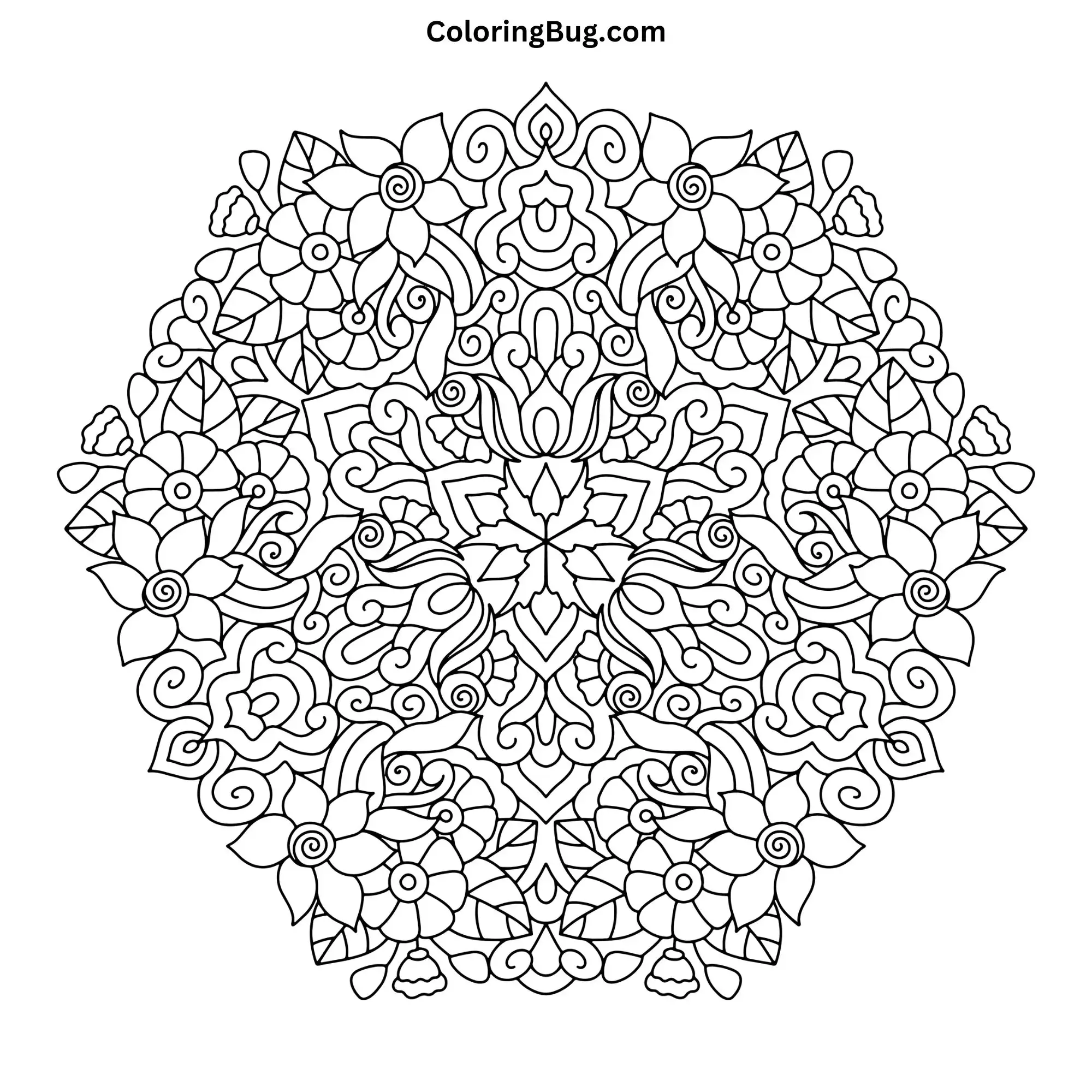 20 Flower Mandala Coloring Pages (Free Printable PDFs) That Are Hand-Drawn
