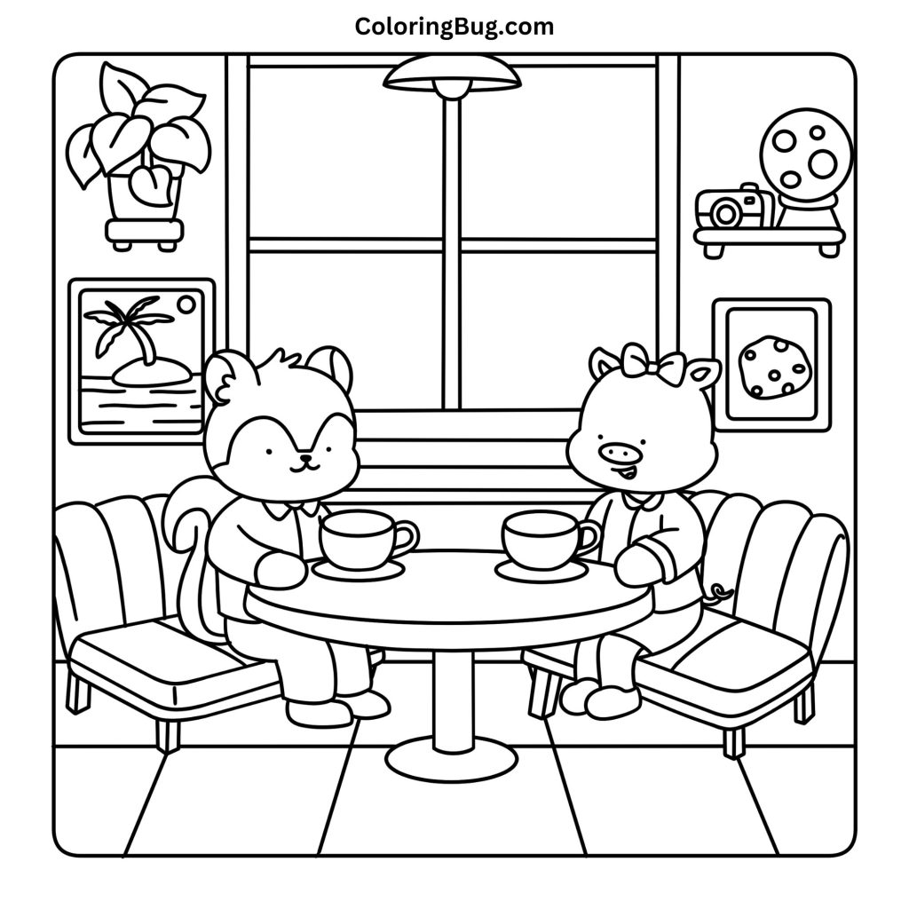 10 Cozy Coloring Pages (Free Printable PDFs) That Are Hand-Drawn