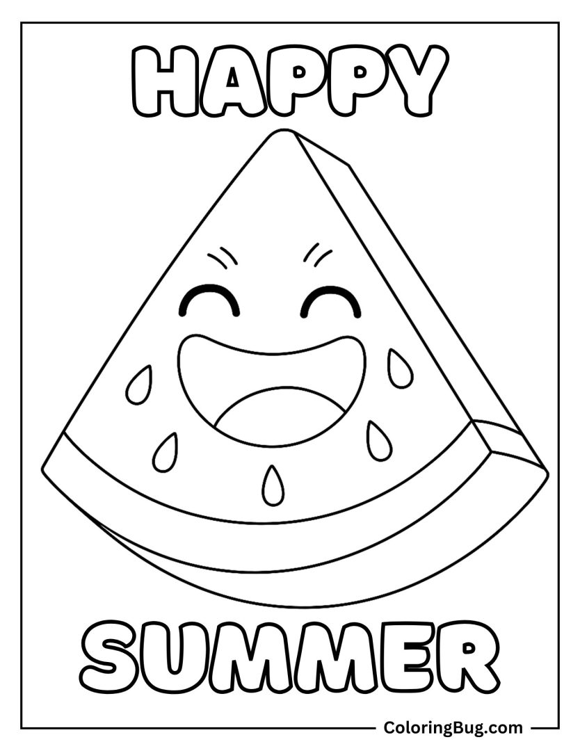 20 Happy Summer Coloring Pages (Free Printable PDFs)