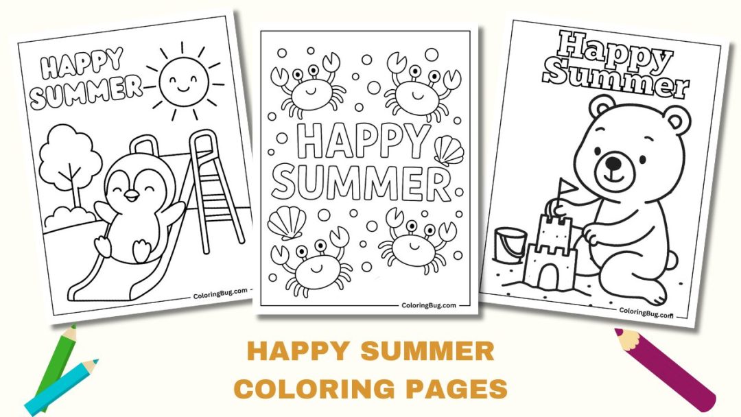 20 Happy Summer Coloring Pages (Free Printable PDFs)