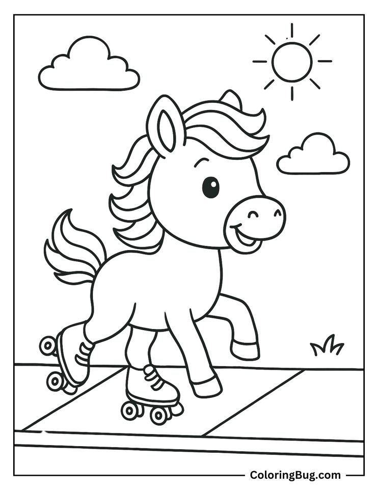 30 Horse Summer Coloring Pages (Free Printable PDFs)