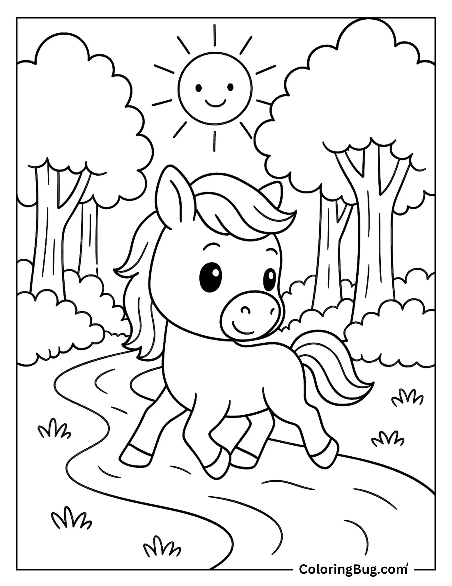 30 Horse Summer Coloring Pages (Free Printable PDFs)