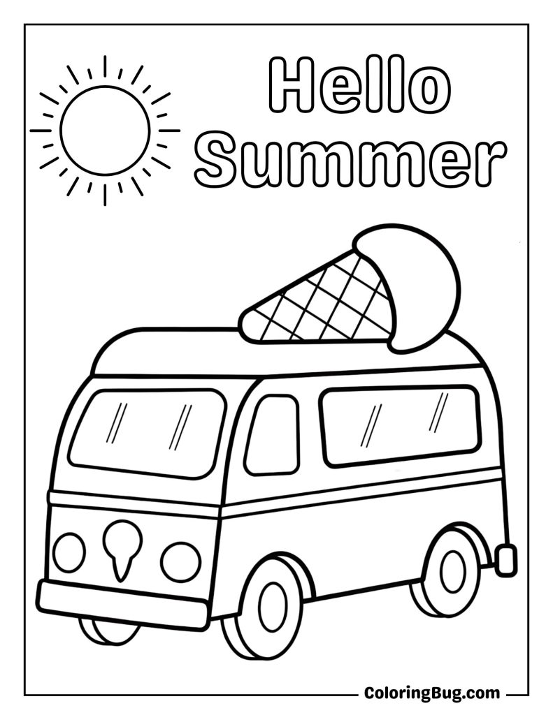 20 Hello Summer Coloring Pages (Free Printable PDFs)