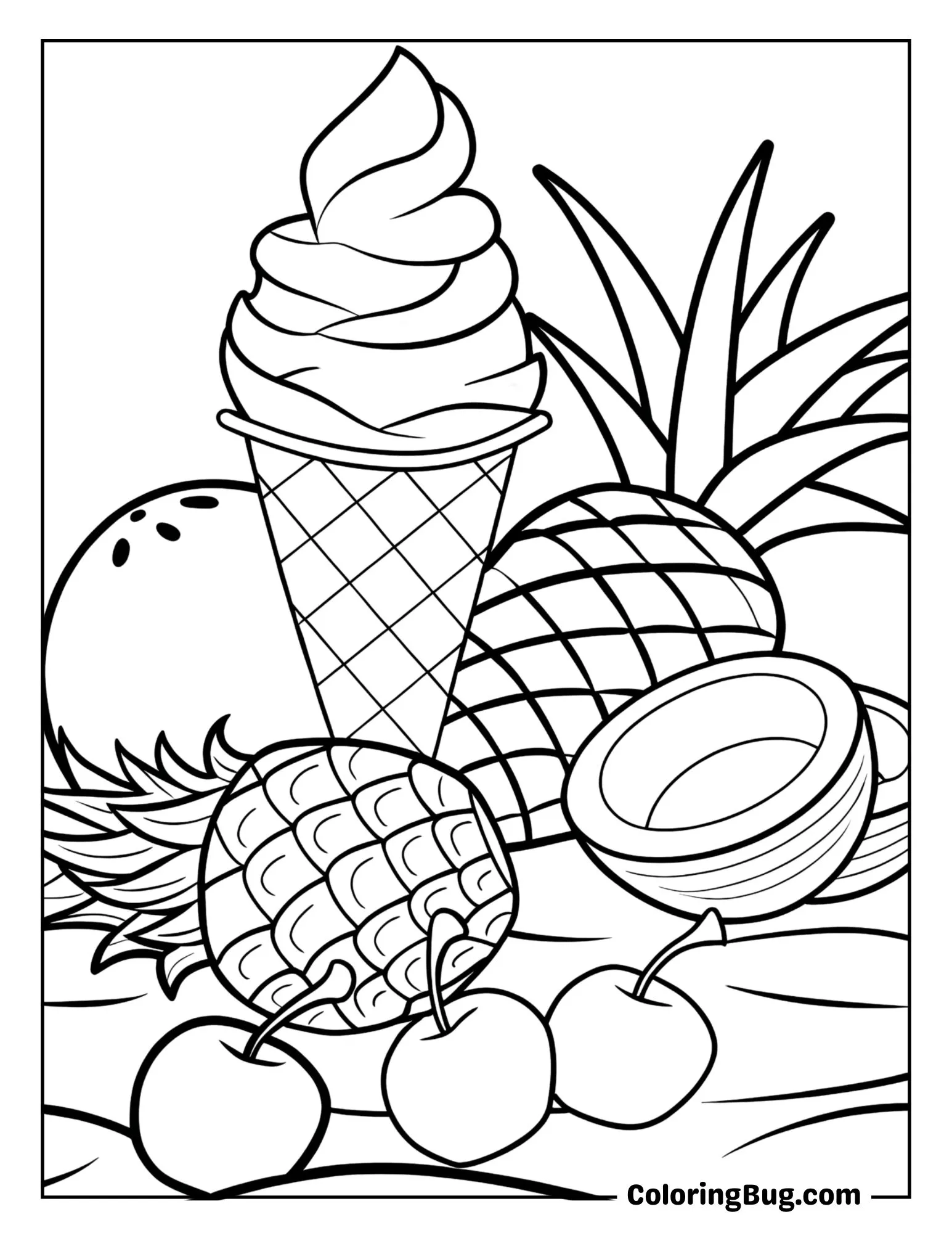 20 Ice Cream Summer Coloring Pages (Free Printable PDFs)