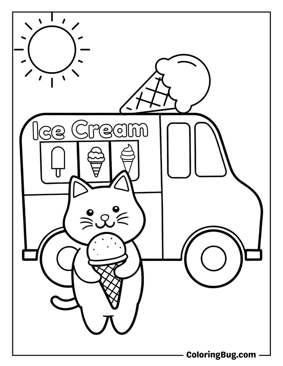 20 Ice Cream Summer Coloring Pages (Free Printable PDFs)