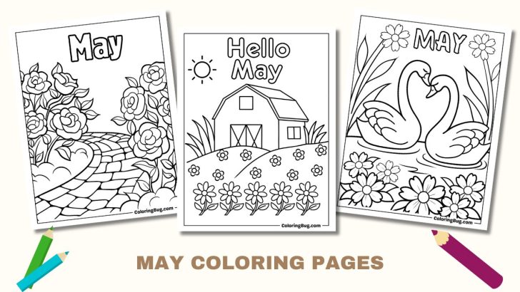 60 May Coloring Pages (Free Printable PDFs)
